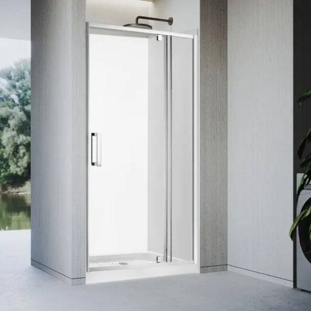 SHOWER BOX SQUARE THREE SIDE SWING DOOR 1900 High – Domenic Bathroom