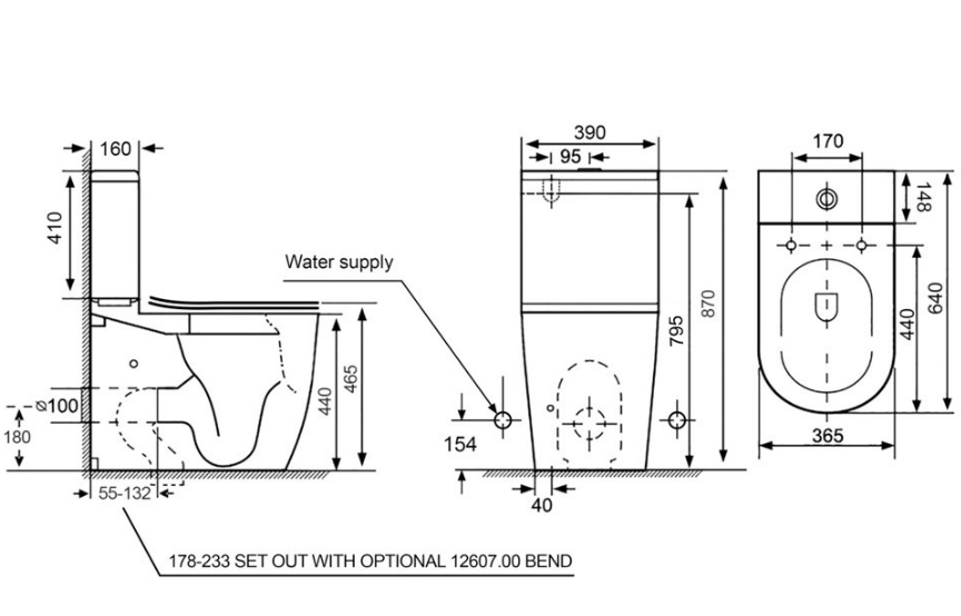 Elementi UNO OVERHEIGHT CC BTW TOILET– Domenic Bathroom